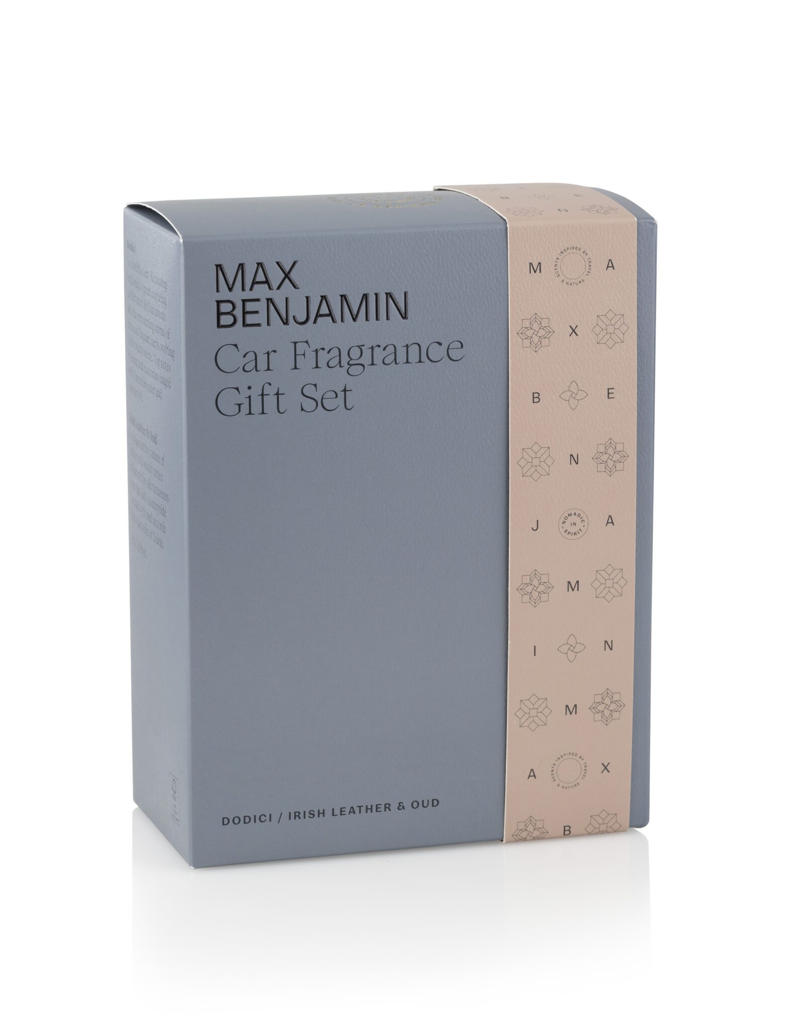 Car Fragrance Dispenser Gift Set - Dodici & Leather & Oud - Max Benjamin